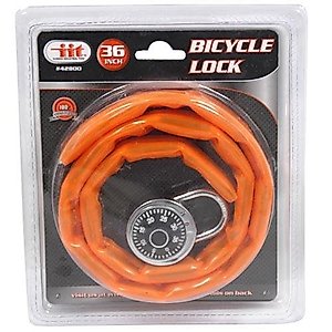IIT 42800 36" Bicycle Lock Chrome Plated