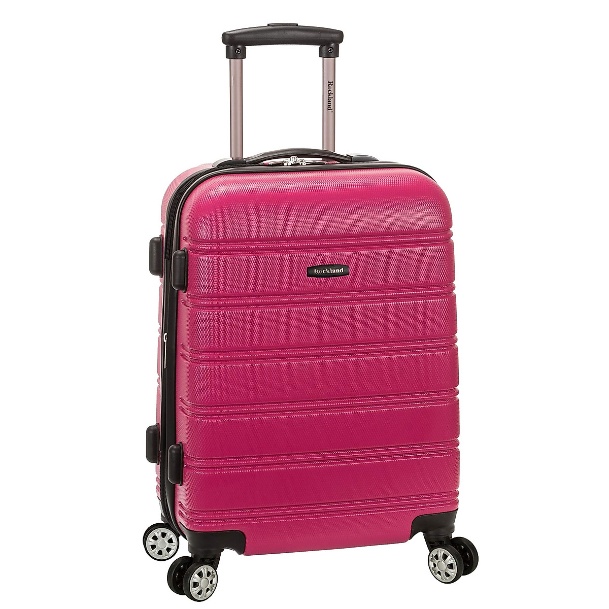 Rockland Melbourne Hardside Expandable Spinner Wheel Luggage, Magenta, Carry-On 20-Inch