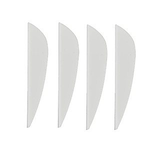 SHARROW 100pcs Archery Arrow Fletches 1.75Inch 2Inch 2.5Inch 3Inch Rubber Arrow Feather Fletching Arrow Vanes for DIY Arrows (White, 1.75Inch)