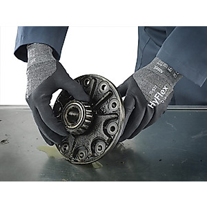 Ansell Healthcare 11537100 Series 11-537 HyFlex HPPE Glove, 3/4" Dipped, 18 Gauge, Size 10, Cool Gray (Pack of 144)