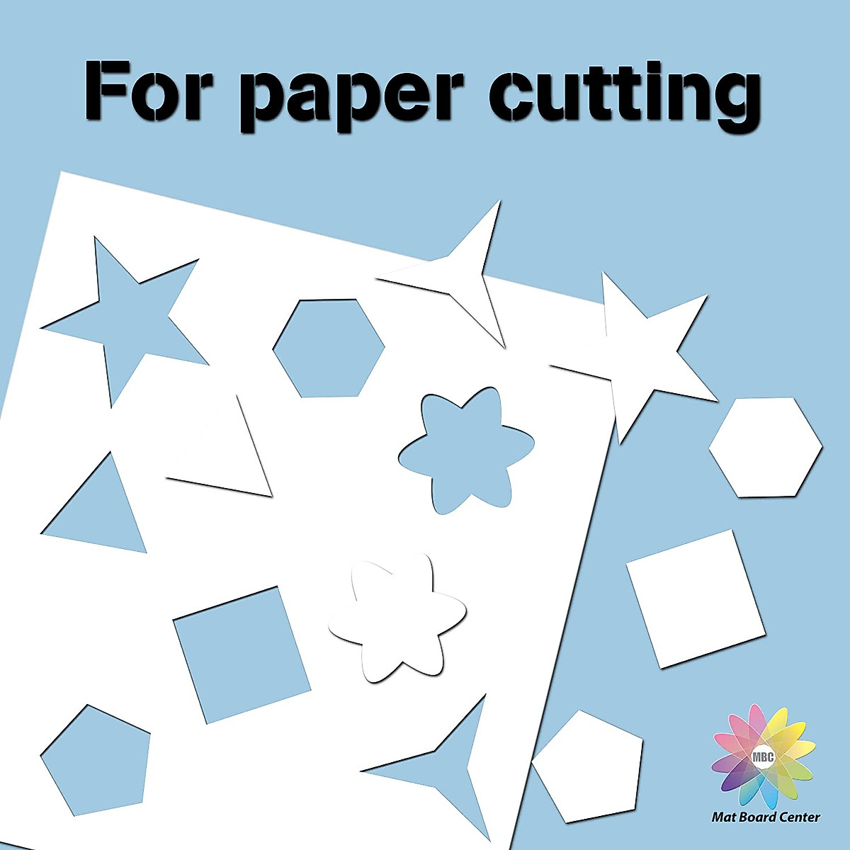 Mat Board Center, Pack of 20 5 x 7 Uncut Photo Mats, White Backing Boards - for Photos, Prints, Frames and More