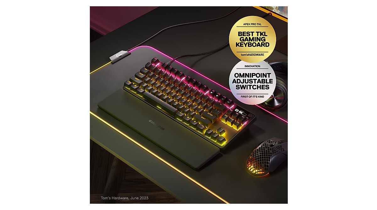 SteelSeries Apex Pro TKL HyperMagnetic Gaming Keyboard - World's ...