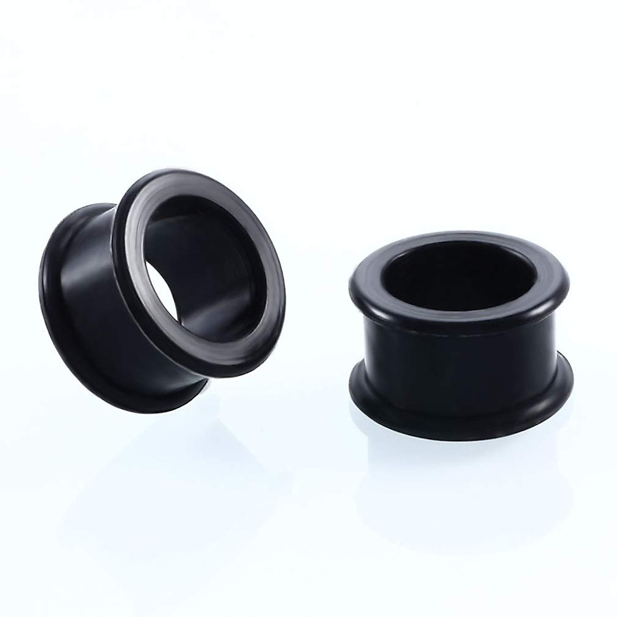 CABBE KALLO 12Pairs Silicone Tunnels Ear Gauges Kit 6G-22mm Double Flared Saddle Expander for Women Men Body Piercing Jewelry Gauge, 0g(8mm)