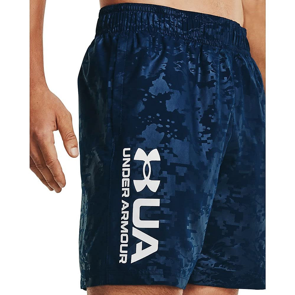 Under Armour Woven Emboss Shorts, Academy Blue (408)/White, X-Large