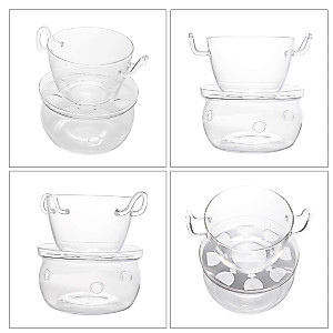 NUOBESTY 1 Set Chocolate Candies Metal Cheese Melting Pan Fondue Chocolate Stainless Steel Cooking Utensils Steel Double Boiler Chocolate Melting Pot Mini Chocolates Glass Milk Powder Can