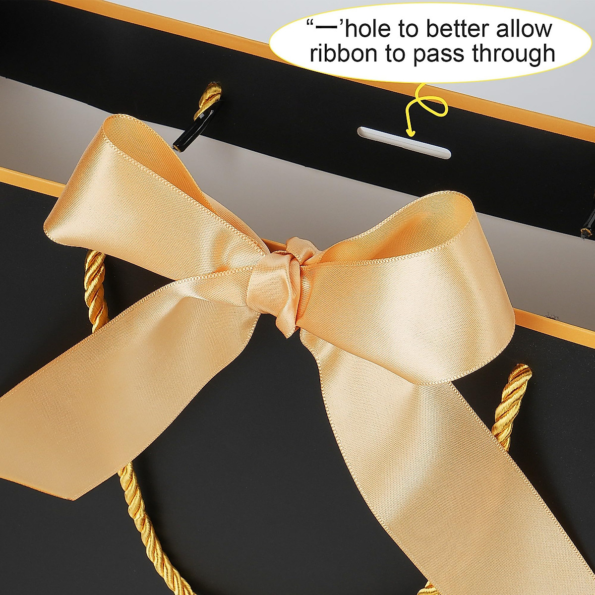 MOXARYSU Gift Bags With Handles: 11.8x4x10 Inch 3pcs Medium Large With Bow Ribbon For Wedding Thanks Bridesmaid Birthday Party (White-Light Blue