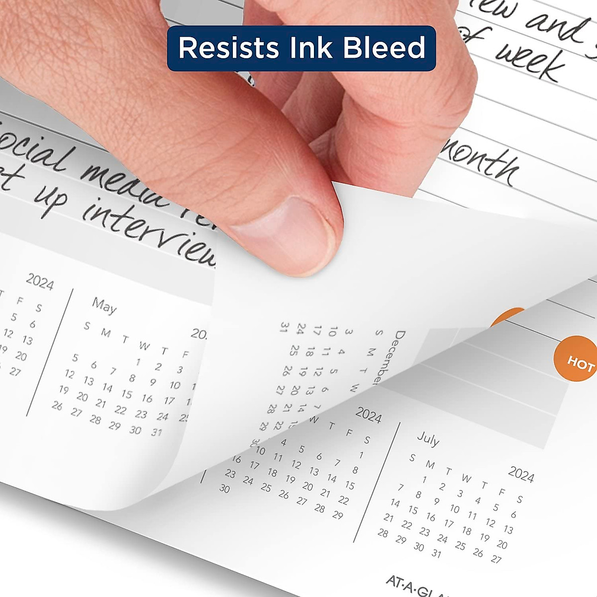 AT-A-GLANCE 2024 Daily Planning Notebook, Plan. Write. Remember. 5" x 8-1/4", small, Casebound, Brown(7062013024)