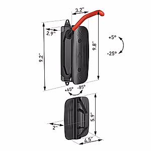 monTEK Swivel Bike Wall Mount, Bike Hangers for Garage, Wall Mount Bike Rack, Space Saving Sturdy Wall Bike Rack, Vertical Bike Rack Holds Up to 66 lbs - Bike Storage Rack for Garage, Red, 4 Pack