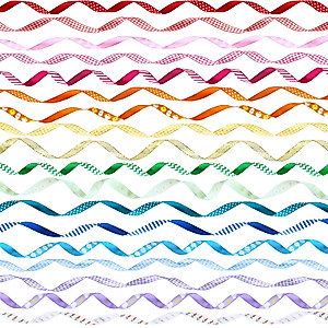 18 Rolls 90 Yards Easter Ribbons Easter Egg Chick Bunny Printed Grosgrain Ribbons Satin Ribbons Metallic Glitter Ribbons Craft Ribbons Embellish Decorative Ribbons 3/8" W for Gift Wrapping Bows Decor