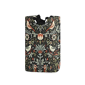 Laundry Basket William Morris Vintage Flowers Collapsible Hamper Organizer Basket for Bedroom Clothes Storage Bin