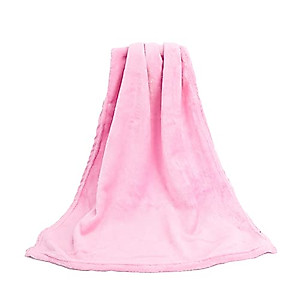 Fleece Throw Blanket for Couch, Lightweight Plush Fuzzy Cozy Soft Blankets and Throws for Sofa, Soft Fleece Blanket, Throw Blanket, Cozy, Warm and Lightweight Bedding Fleece Blanket Bed Blanket Pink