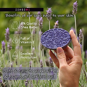 ZenseMe Bundle of Soap Making Kit with 5.5 LB Shea Butter Soap Base Bundle | DIY Melt and pour organic natural supplies for adults, beginners and experts