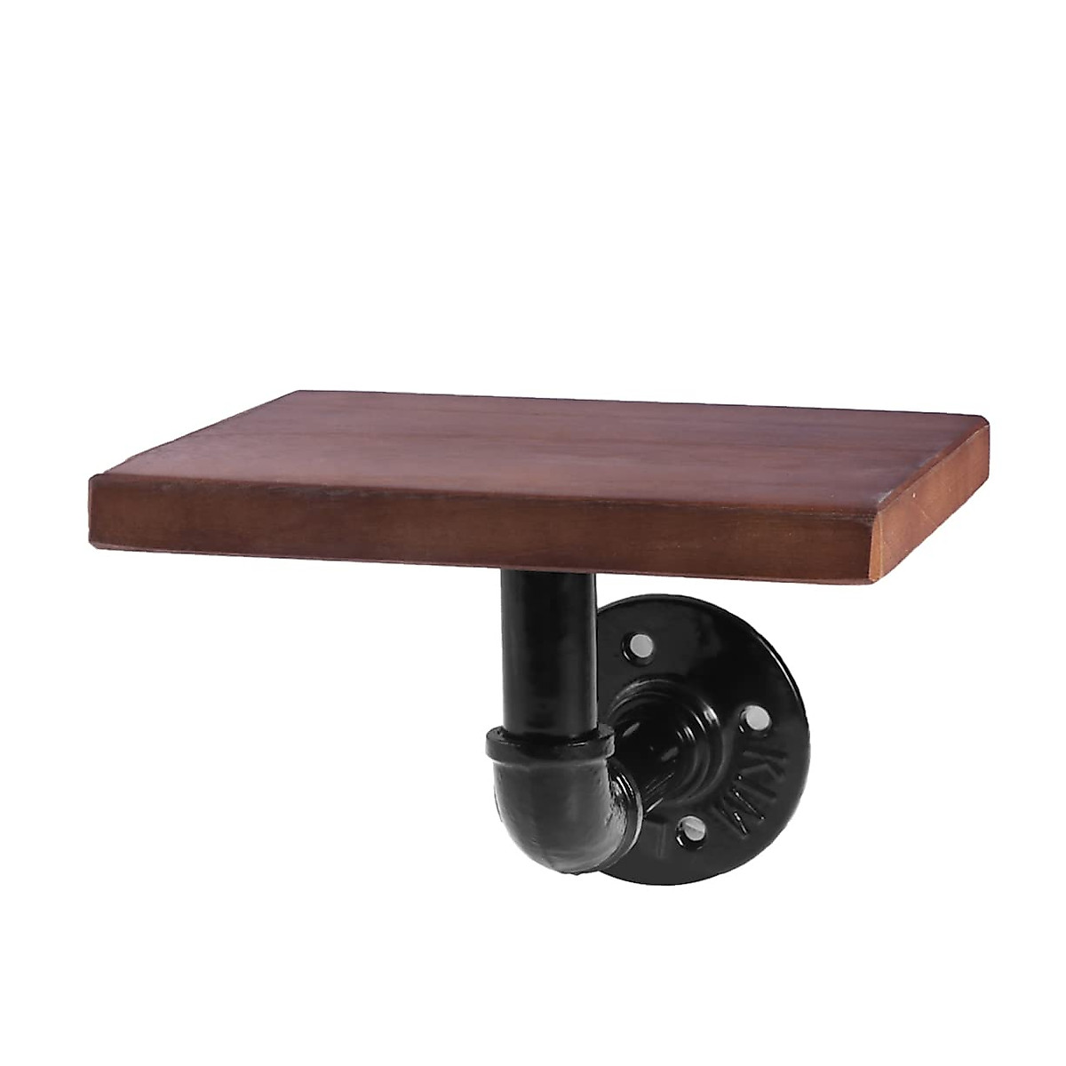 LIFKOME 3pcs Industrial Floating Wall Shelves Wall Mounted Shelves Floating Shelves Wall Mounted Floating Wood Shelves Wall Hanging Wall Mounted Plant Holder Shelf Metal Wooden Iron Tube