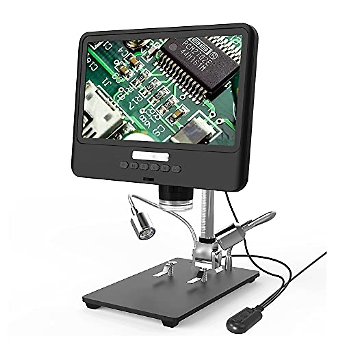 SLNFXC Electronic Microscope 5X-1200X Digital Microscope Camera for Soldering Magnifier Adjustable 1080P Scope