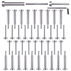CKE Cable Railing kit Invisible Turnbuckle 1/8" 20 Pairs Swage Threaded Stud Hex Head Fitting Receiver Terminal for Wood & Metal Post