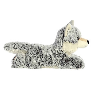 Aurora® Adorable Mini Flopsie™ Winter Wolf™ Stuffed Animal - Playful Ease - Timeless Companions - Gray 8 Inches