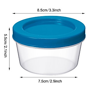 Tanlade 48 Pcs Snack Containers 7 Oz Small Plastic Food Containers with Lids Reusable Freezer Storage Jars Lunch Box, Microwave, Dishwasher and Freezer Safe