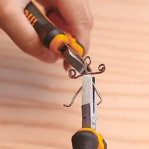 INGCO 6pcs Mini Plier Set, Including 4.5 Inch Combination Pliers, Diagonal Cutting pliers, Needle Nose Pliers, Long Nose Pliers, Flat Nose Pliers, End Cutting Pliers HMPS06115