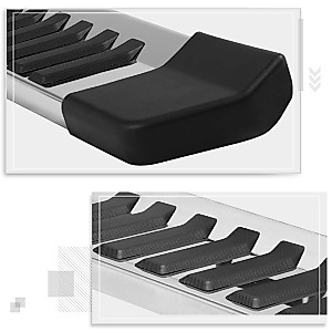 [Pair] 6 Inch Silver Stainless Running Boards/Side Steps/Nerf Bars Compatible with 04-14 Ford F-150 Crew Cab