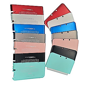 Replacement Front Back Faceplate Plates Upper & Back Battery Housing Shell Case Cover for 3DS XL/3DS LL Game Console - Pink