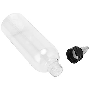 KEILEOHO 64 Pack 4 oz Plastic Squeeze Bottles, Clear Dispensing Bottles, 120ml Round Empty Dispensing Bottles with Twist Top Cap, for Craft, Art, Household