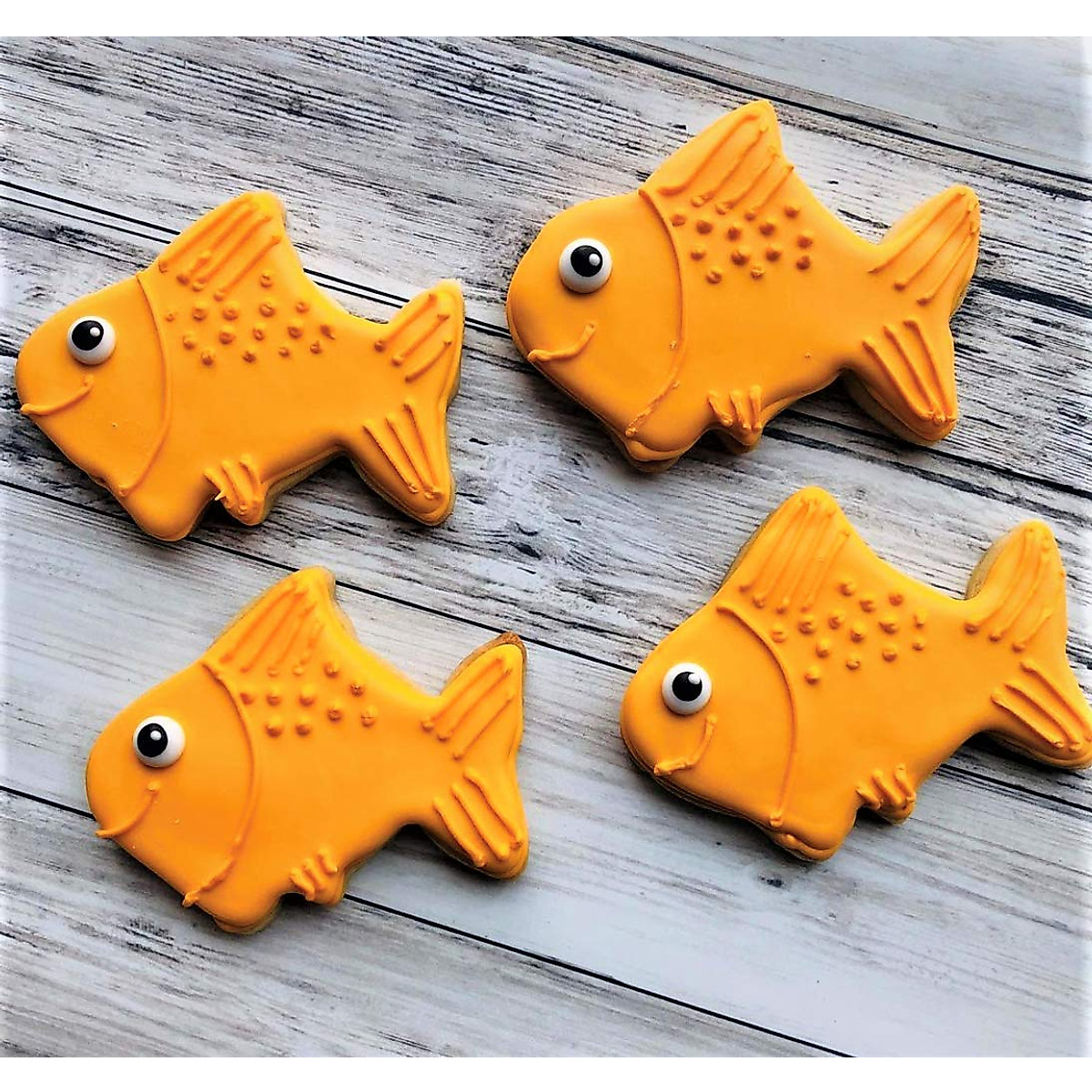 Cute/Gold Fish Cookie Cutter, 4" Made in USA by Ann Clark