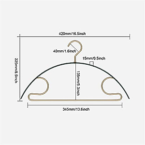 WODMB 5pcs No Shoulder Clothes Hanger Aluminum Alloy Clothing Space Saving Storage Rack Coat Pants Drying Rack (Color : White-Fruit peach5)