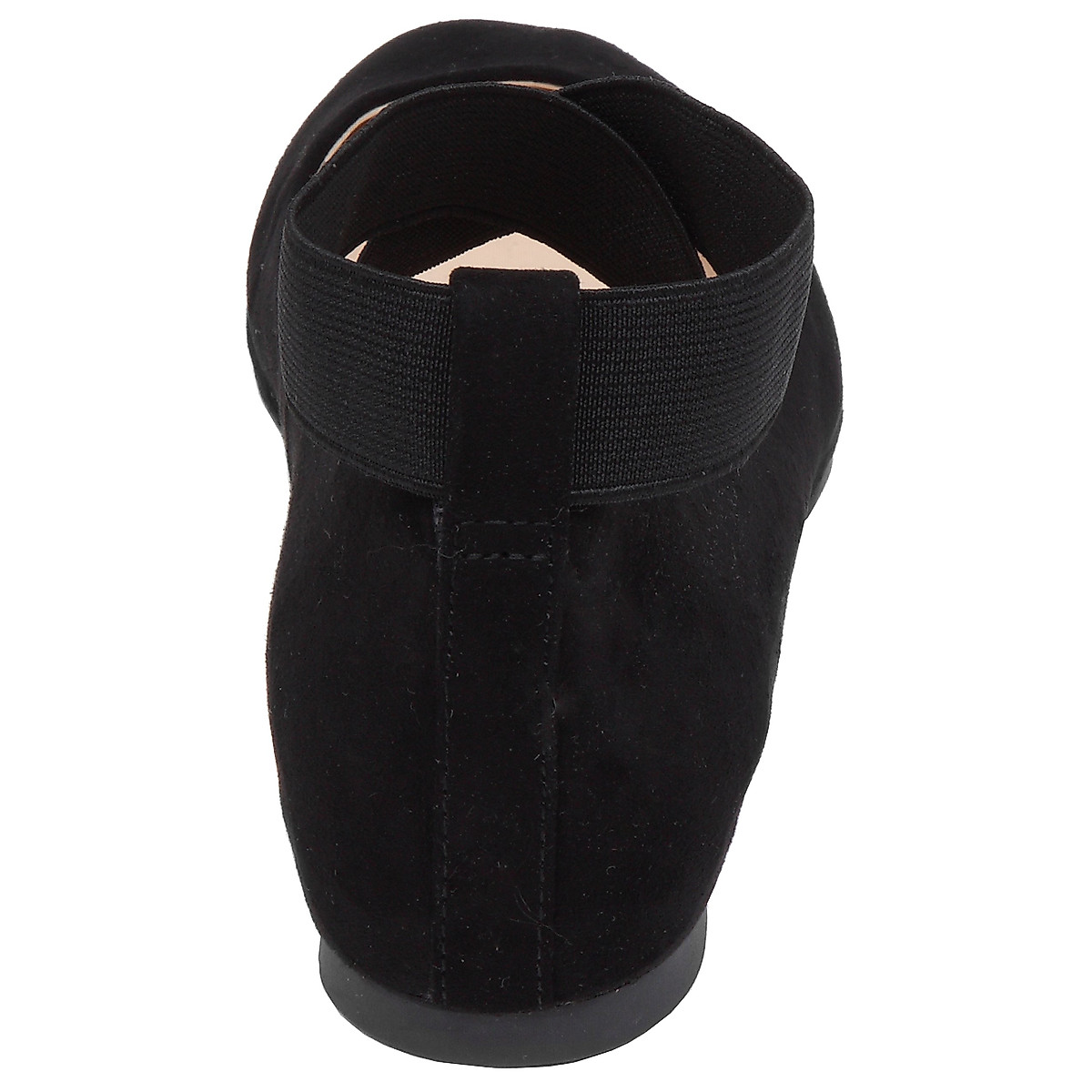 Jessica Simpson Women's Mandayss Ballet Flat, Black Micro Suede, 9