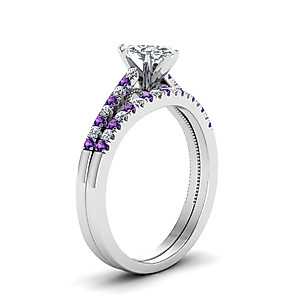 Jewelryonclick View In Different Color Sterling silver Natural Amethyst Marquise Shape Stone purple Color Birthstone Daily wear Wedding Prong Setting Ring in Size 10