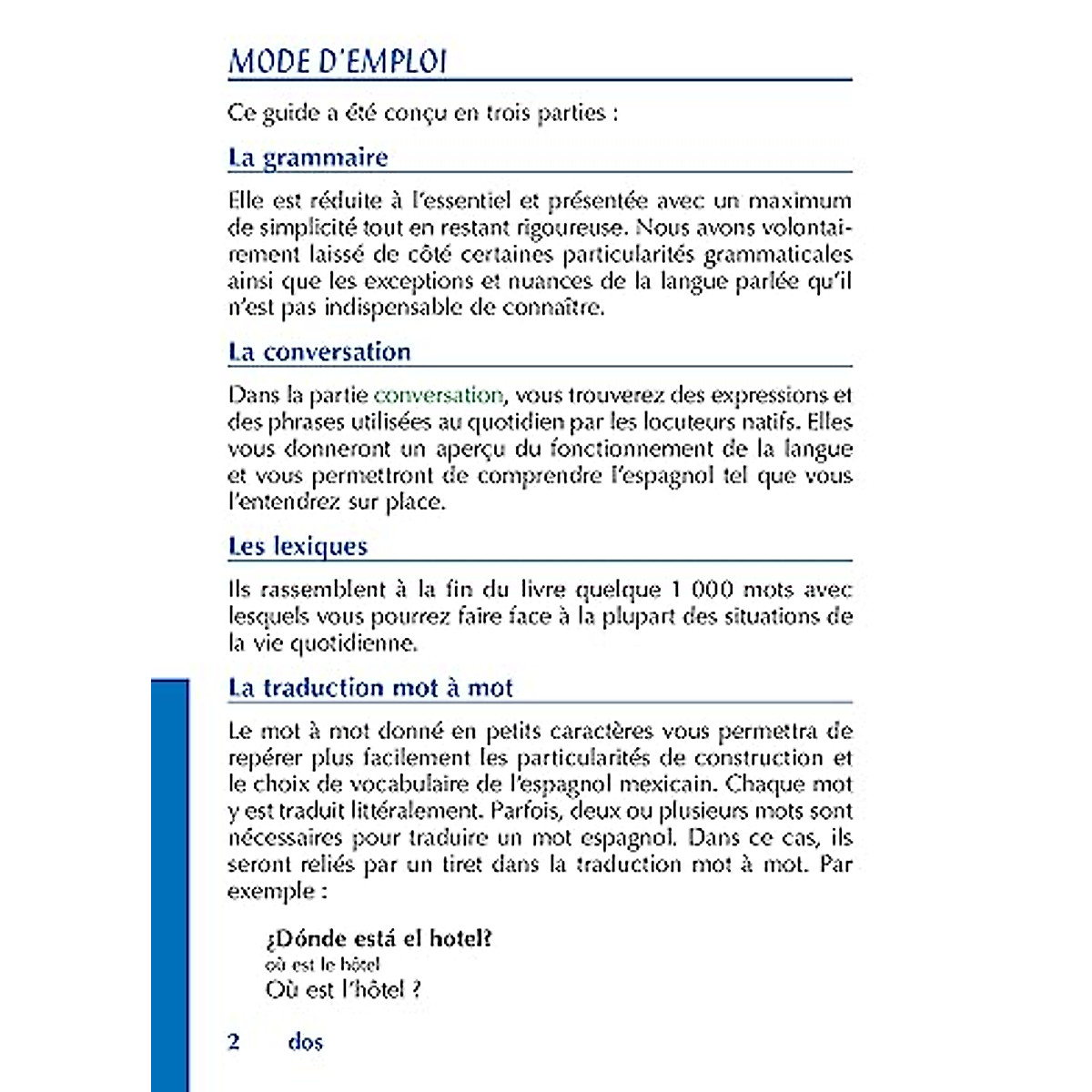 Guide de conversation L'espagnol du Mexique de poche [ Mexican Spanish for French speakers ] (Spanish Edition)