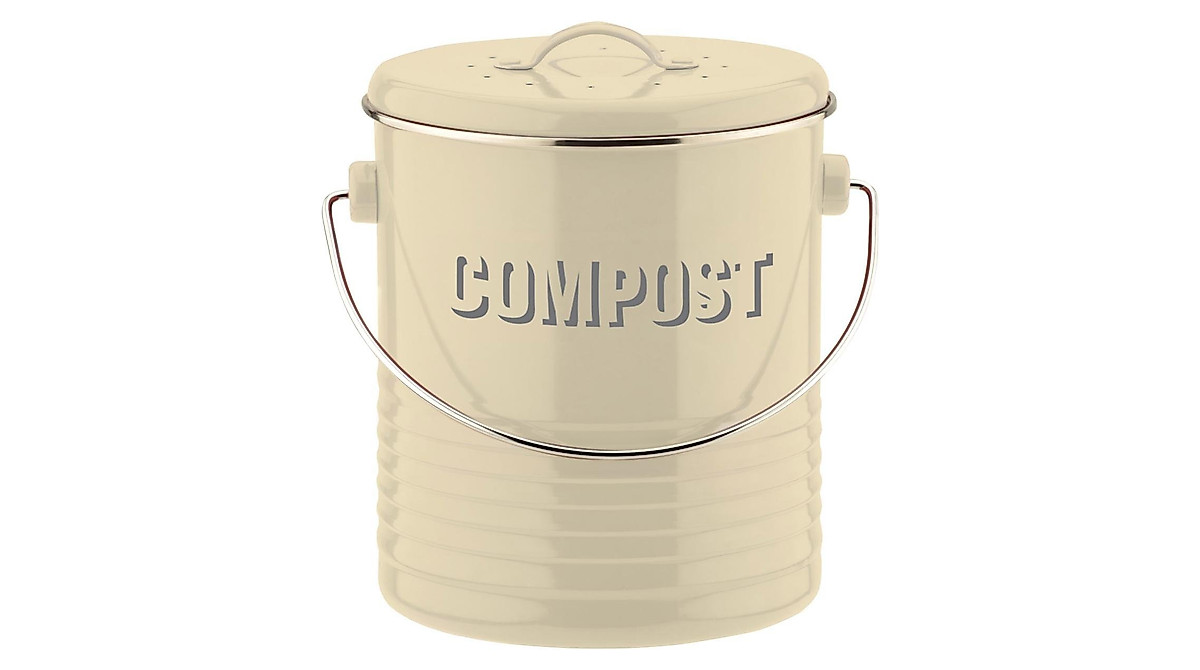 Typhoon Vintage Kitchen Compost Caddy - Cream, 2.5L