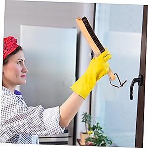 KICHOUSE Dust Brush Cleaning Scrub Brush Whisk Broom Handheld Broom Wooden Handle Cleaning Brush Clothes Brush Hand Broom Hand Brush Upholstery Brush Hat Brush Furniture Brush Horsehair