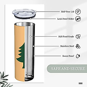 LIICHEES Flag of Maine (1901–1909) Stainless Steel Vacuum Insulated Tumbler 20oz Coffee Cups Travel Mug Water Cup with Metal Straw Cleaning Brush