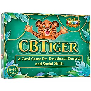 Lupash Games CBTiger-Therapy Games for Kids - Created by a Professional Therapist - High Grade Cardboard - Develop Social Skills - Practice Emotional Awareness - Improves Anger Control -for Counselors