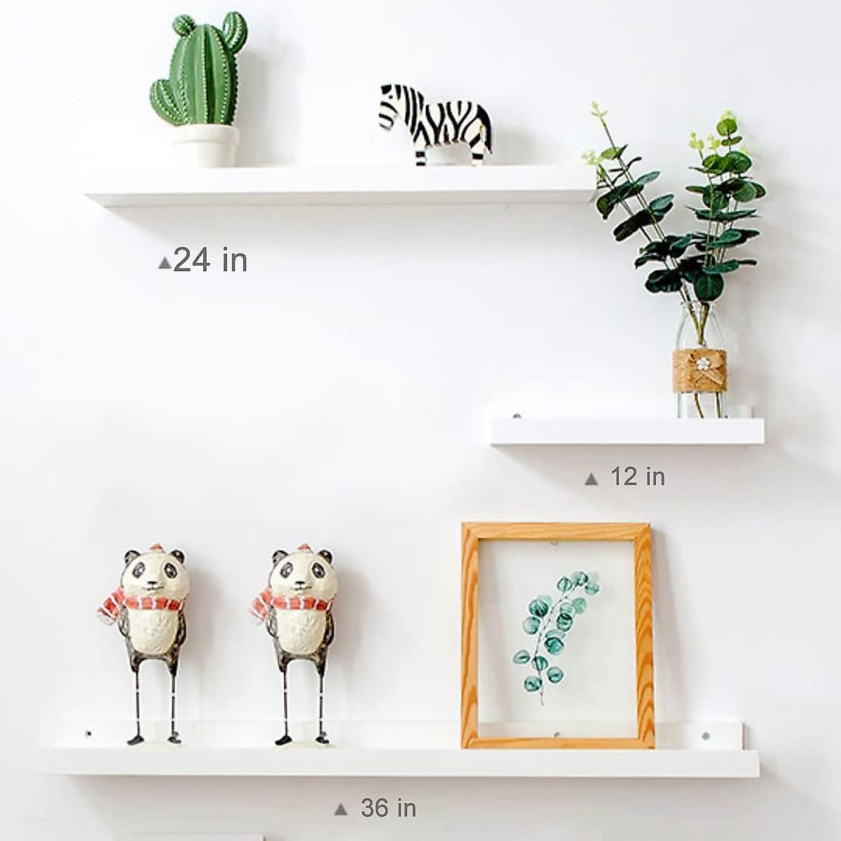 Recogwood 48 Inch Long Floating Shelves Wall Mounted Set of 2, Solid Oak Wood Shelf for Storage, Rustic Hanging Shelves for Display, Bedroom Living Room Bathroom Kitchen, 48 * 4 * 1.5