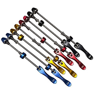 Gold Stainless Steel Bicycle Wheel Skewer Road Bike MTB Quick Release Axle Bolt 1Pair