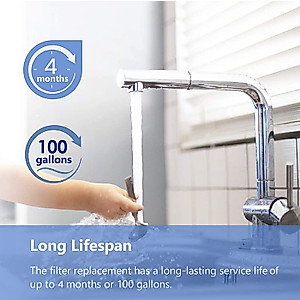 Overbest Faucet Filter Replacement, Replacement for Brita® Faucet Filter, Brita® on Tap Water Filtration System, Gray (2 Pack)