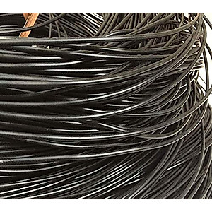 Synthetic Black Woven Round Rattan, PE Plastic Round Rattan, Woven Repair Rattan Chair, Woven Wicker Suitable for Woven Repair Chair, Table, Storage Basket (Black)