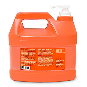 GOJO NATURAL ORANGE Pumice Hand Cleaner, 1 Gallon Quick Acting Lotion Hand Cleaner with Pumice Pump Bottle (Pack of 1) – 0955-02