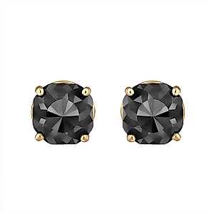 2 Cttw Black Diamond Stud Earrings Set in 14k Yellow Gold Jewelry for Women