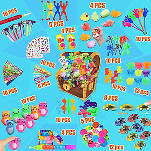 YOAUSHY 147 Pcs Party Favors for Kids, Treasure Box Toys, Classroom Prizes for Kids, Prize Box Toys for Kids, Goodie Bag Stuffers Pinata Filler, Treasure Chest Carnival Prizes Toys for Kids 4-8 8-12