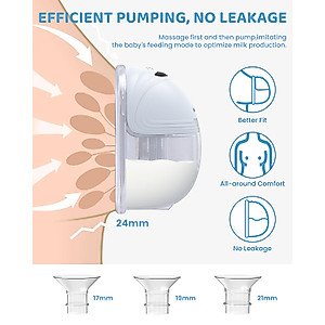 NICEGREEN LIFE Breast Pumps Hands-Free, Wearable Breast Pump for Breastfeeding, 3 Modes & 12 Levels with LED Display, Low Noise with Memory Function Electric Rechargeable Pump