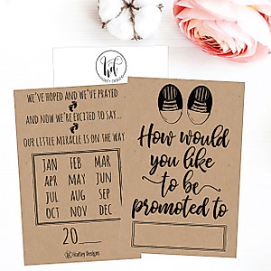 25 Rustic Pregnancy Announcement Card Set Were Expecting Baby Surprise Having Birth Reveal Only Best Friend Get Promoted To Auntie Aunt Uncle Grandpa Grandma Grandparent Sister Brother Family Dad Mom