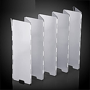 Folding Stove Windscreen - 10 Panels Wind Shield Aluminium Alloy Windshield Camp Stove Wind Screen for Stove in Camping, Hiking, Backpacking, Picnicking or in Backyard (Silver)
