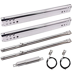 Criditpid Grill Replacement Part for Charbroil 463625217 463625219 463673519 463673019 463347017 463673517 463673017 463275517 463342119, 2Pack Grill Burner Heat Plate Ignitors Crossover Tube