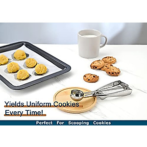 Solula Professional 18/8 Stainless Steel Medium Cookie Scoop, Size 40