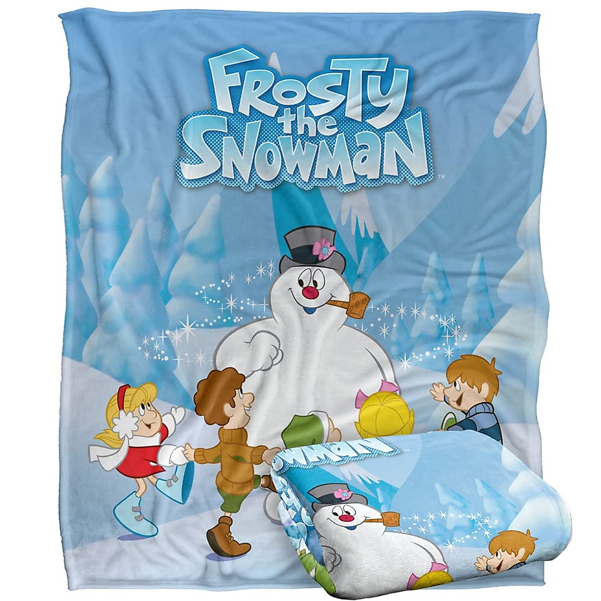 Frosty The Snowman Frosty and Kids Silky Touch Super Soft Throw Blanket 50" x 60"