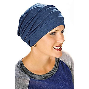 Slouchy Snood Hat - The Original 100% Cotton Slouchy Beanie - Denim