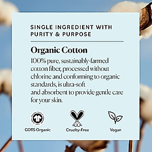 Sky Organics Organnic Cotton Swabs for Sensitive Skin, 100% Pure GOTS Certified Organic for Beauty & Personal Care, 500 ct.