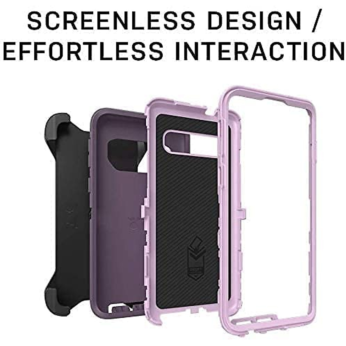 OtterBox Defender Screenless Series Case for Samsung Galaxy S10 (NOT S10e/Plus) Non-Retail Packaging - Black